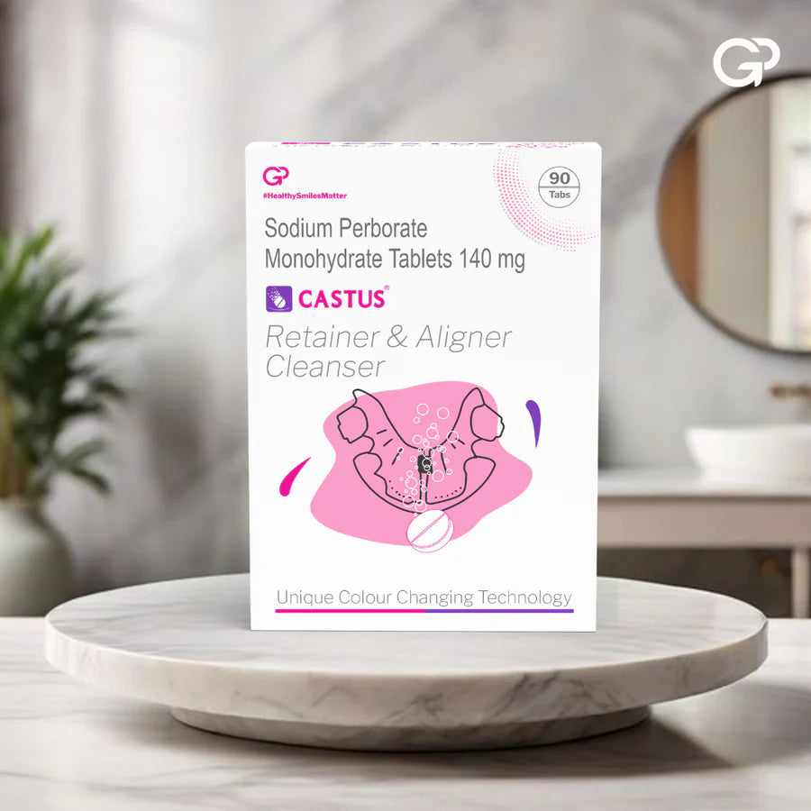 Buy Castus Retainer & Aligners Cleanser Tablets (90 pack) – Oralkart