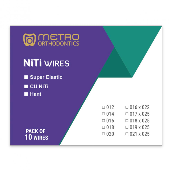 Buy Metro Orthodontics Ovoid Heat-Activated (HANT) Round NiTi Archwires ...